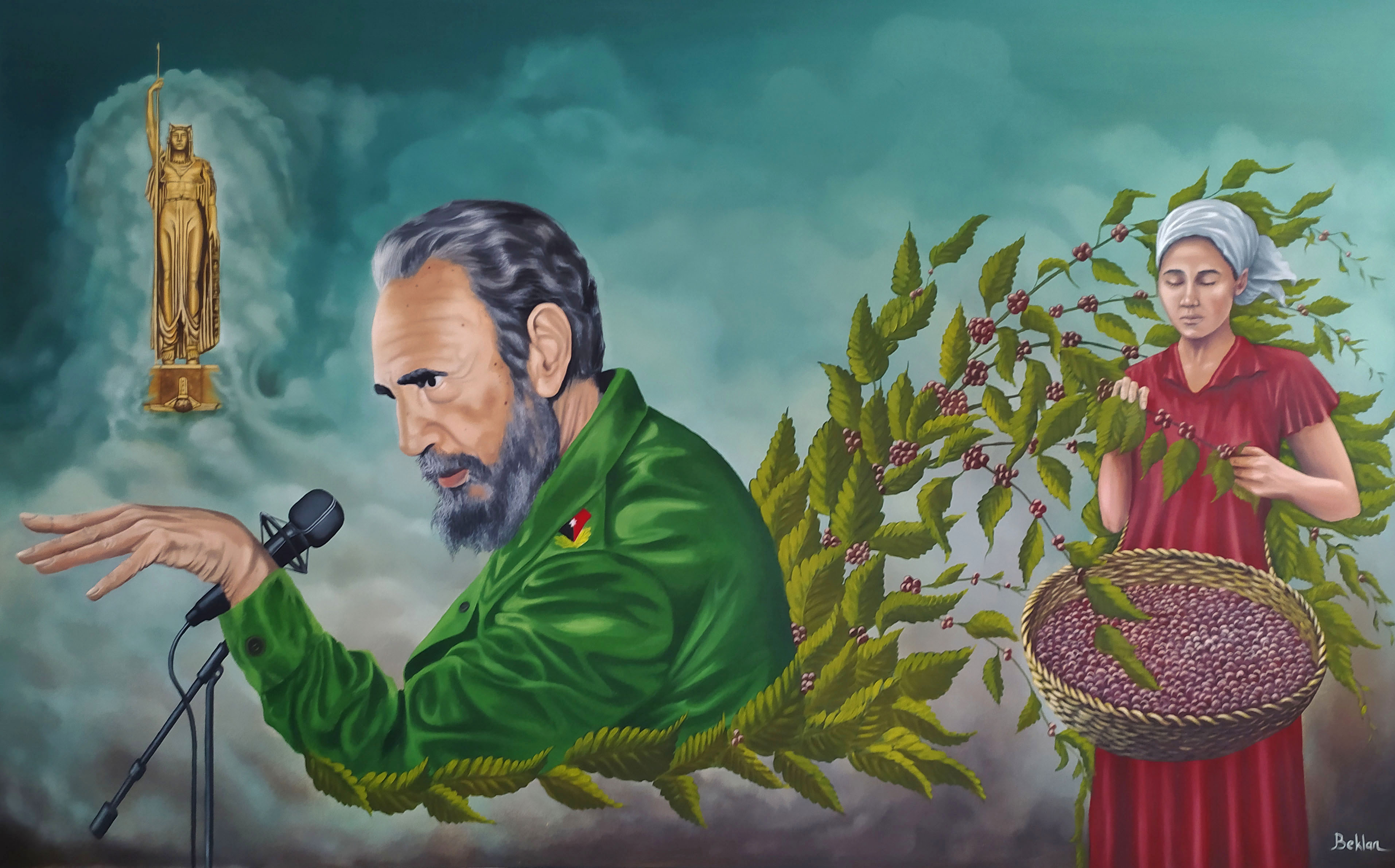 Fidel castro - Beklan Kizilcay - Surrealist Painter